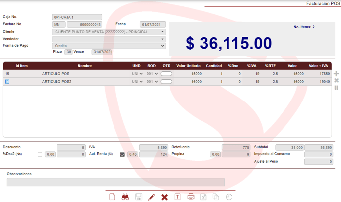 ¿Cómo realizar una factura POS a crédito?
